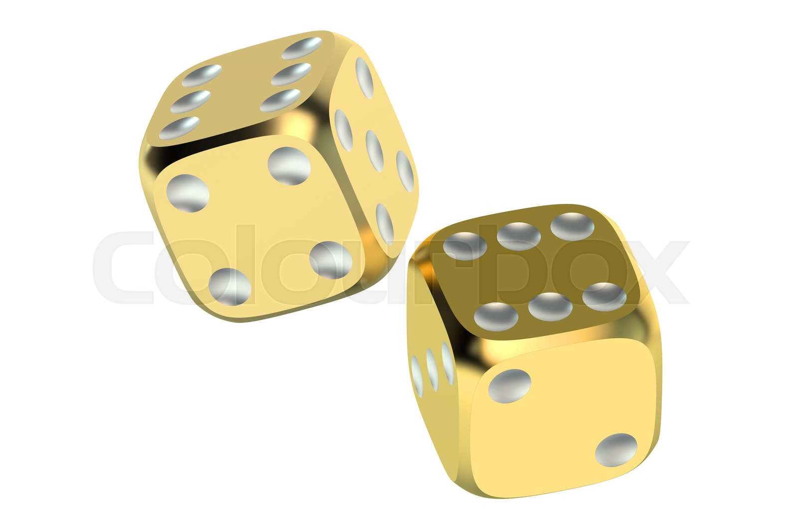 golden dice | Stock image | Colourbox