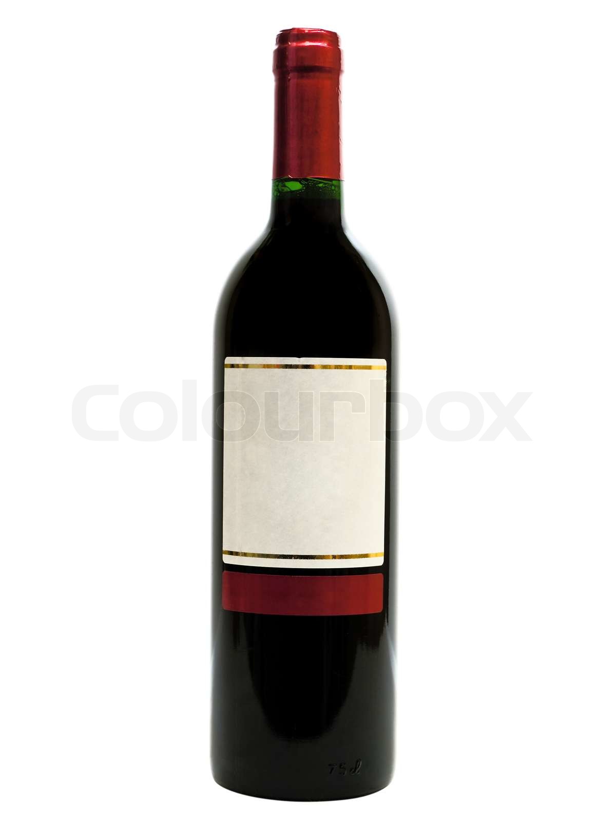 Rotwein-Flasche gegen den weißen Hintergrund | Stock Bild | Colourbox