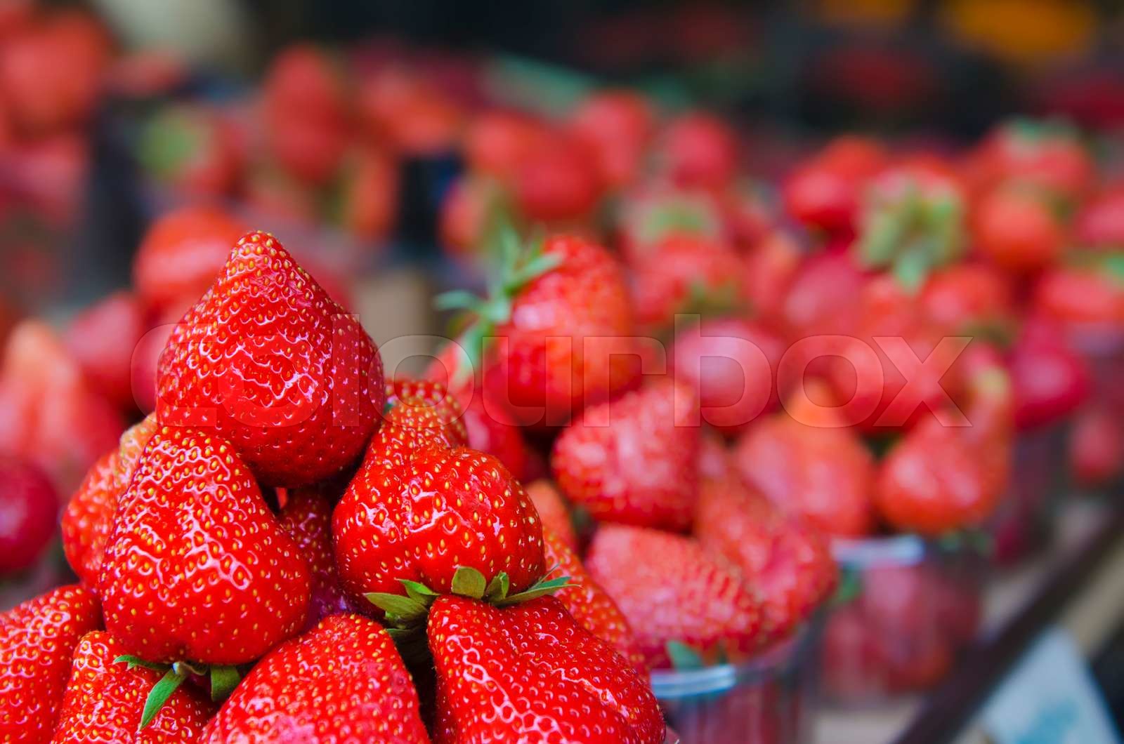 Strawberry at market | Stock image | Colourbox