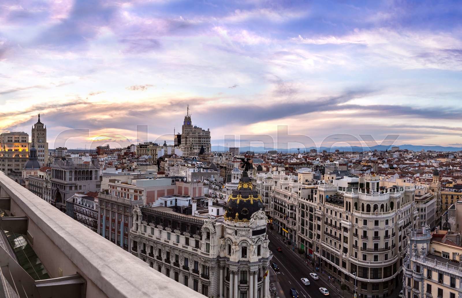 Panoramical aerial view of Madrid | Stock image | Colourbox