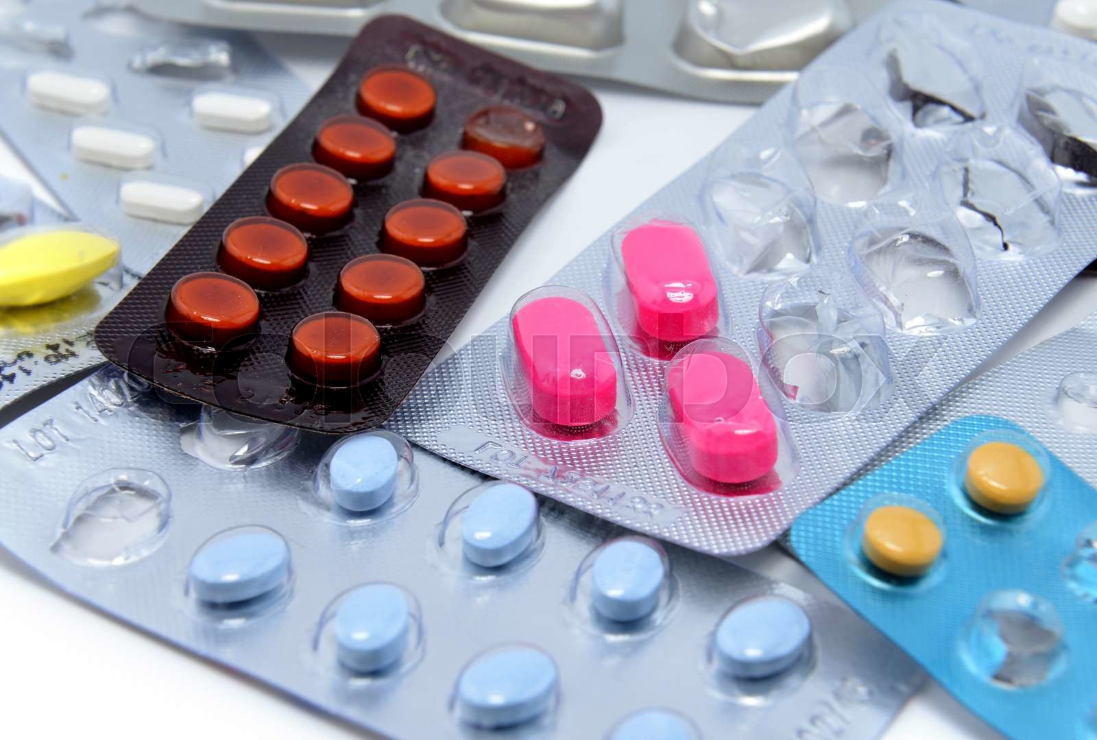 Pharmaceutical products in packaging | Stock image | Colourbox