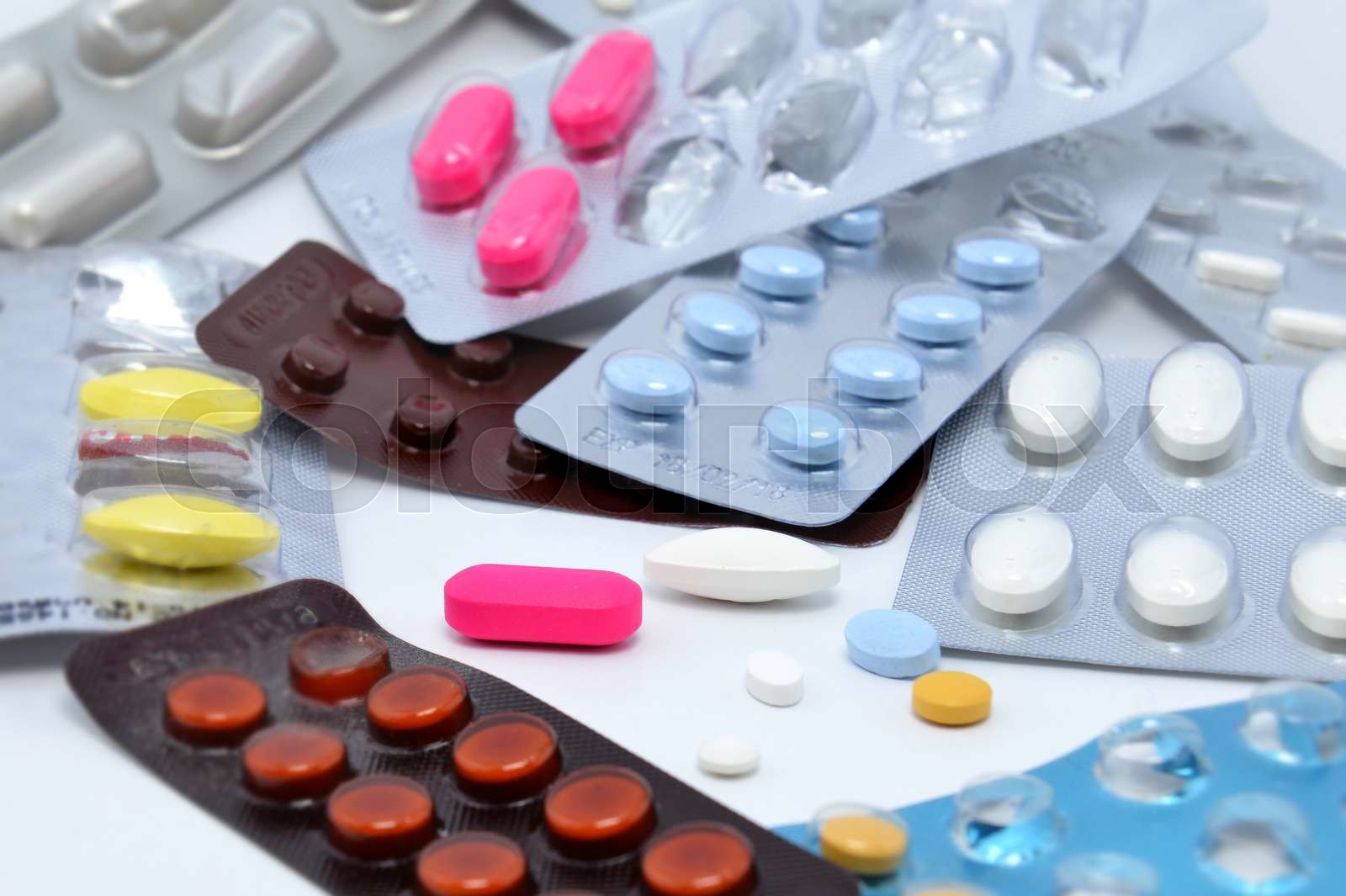 Pharmaceutical products in packaging | Stock image | Colourbox