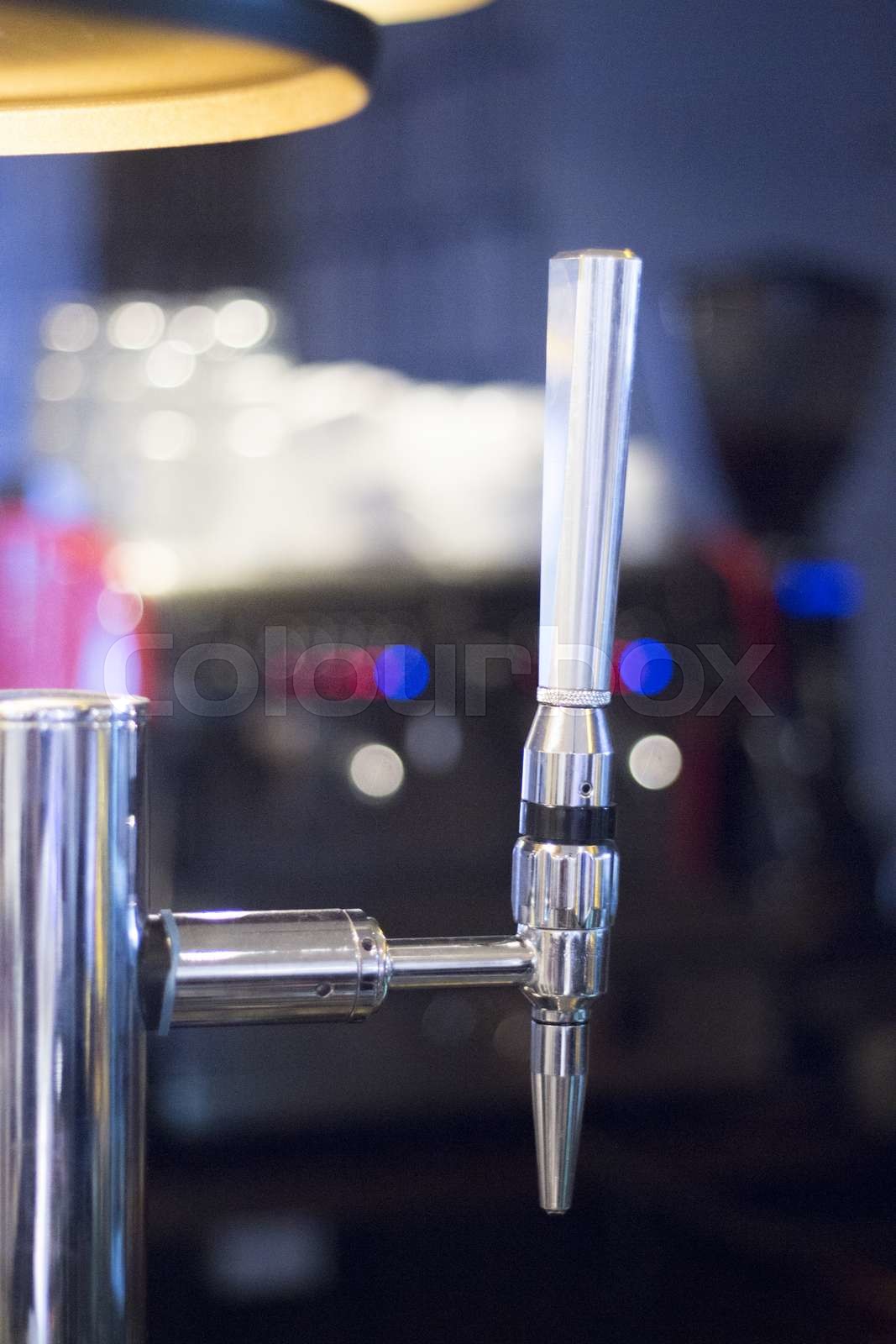 Lager draft beer pump in pub bar | Stock image | Colourbox