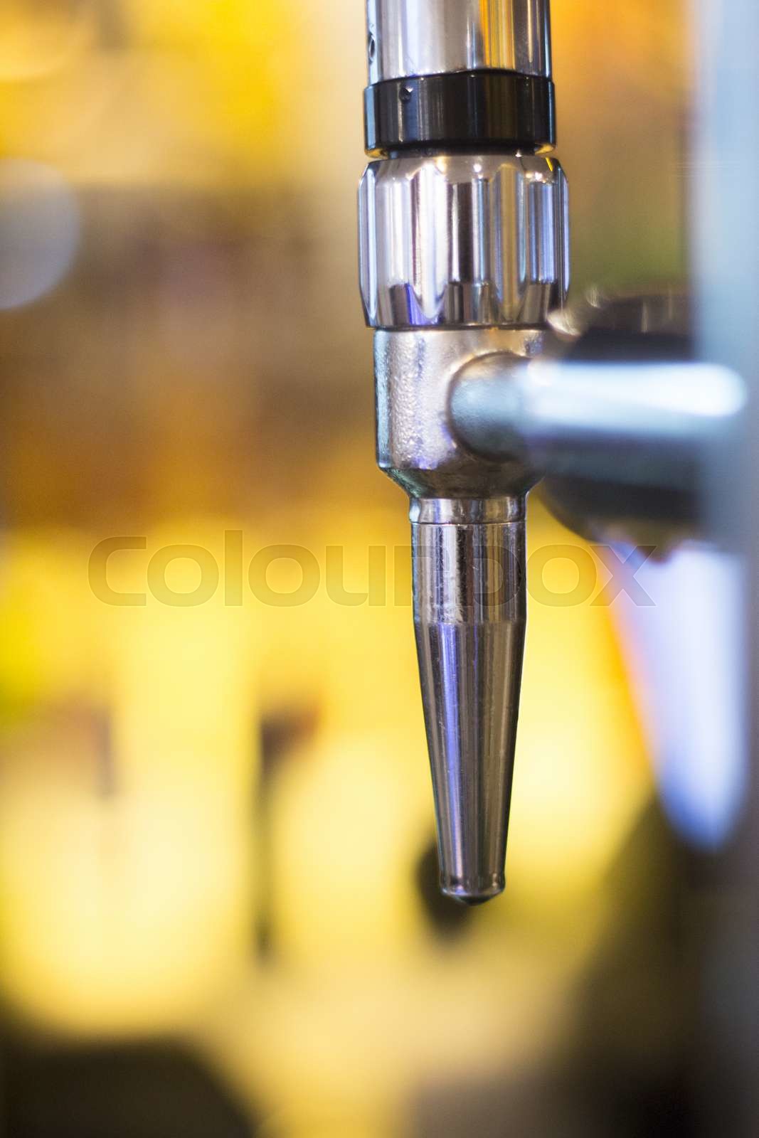 Lager draft beer pump in pub bar | Stock image | Colourbox