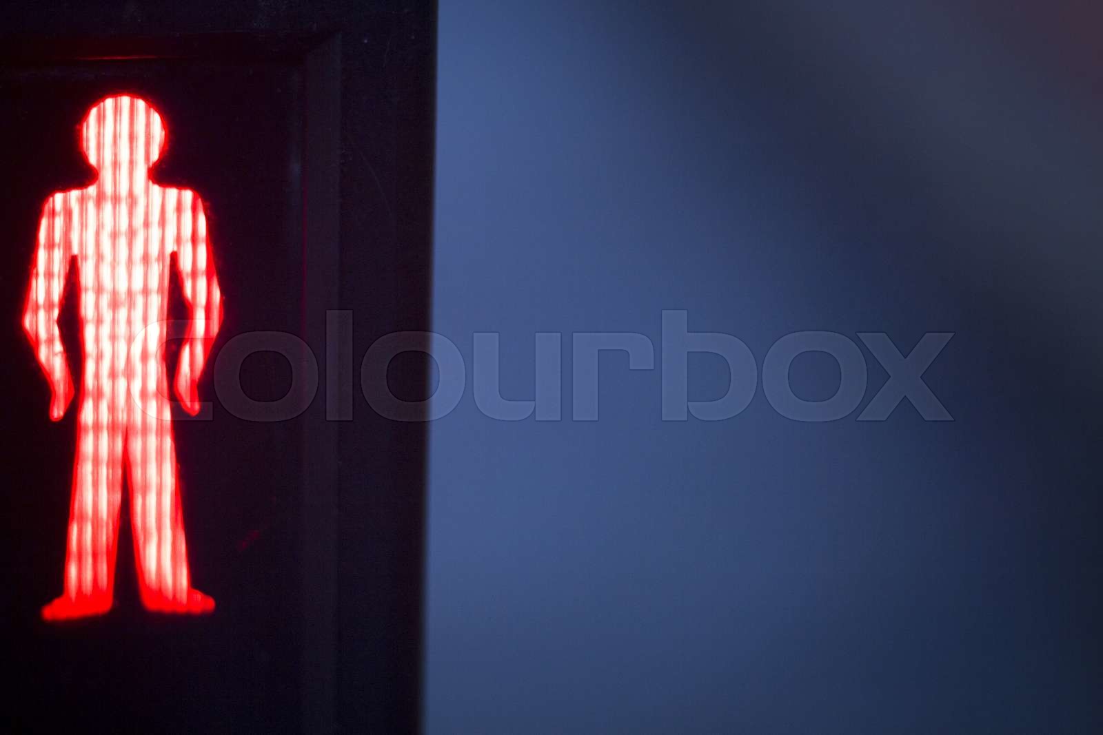 Red man traffic pedestrian stop sign light | Stock image | Colourbox