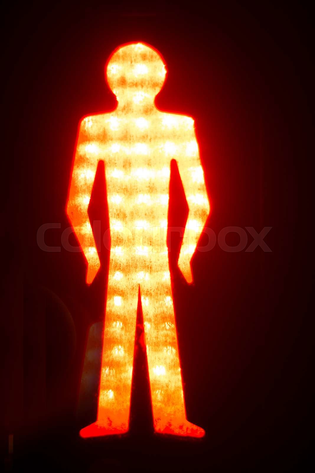 Green man go pedestrian traffic light | Stock image | Colourbox