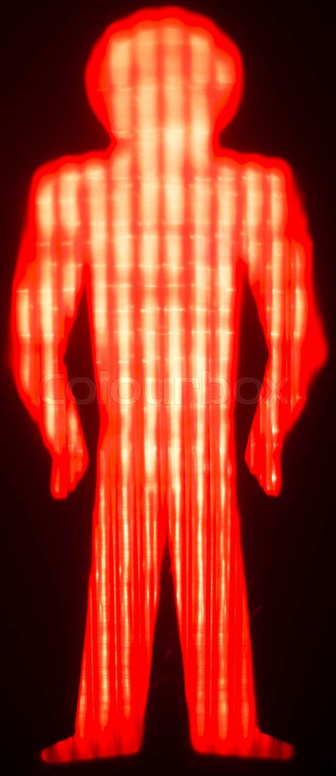 Green man go pedestrian traffic light | Stock image | Colourbox