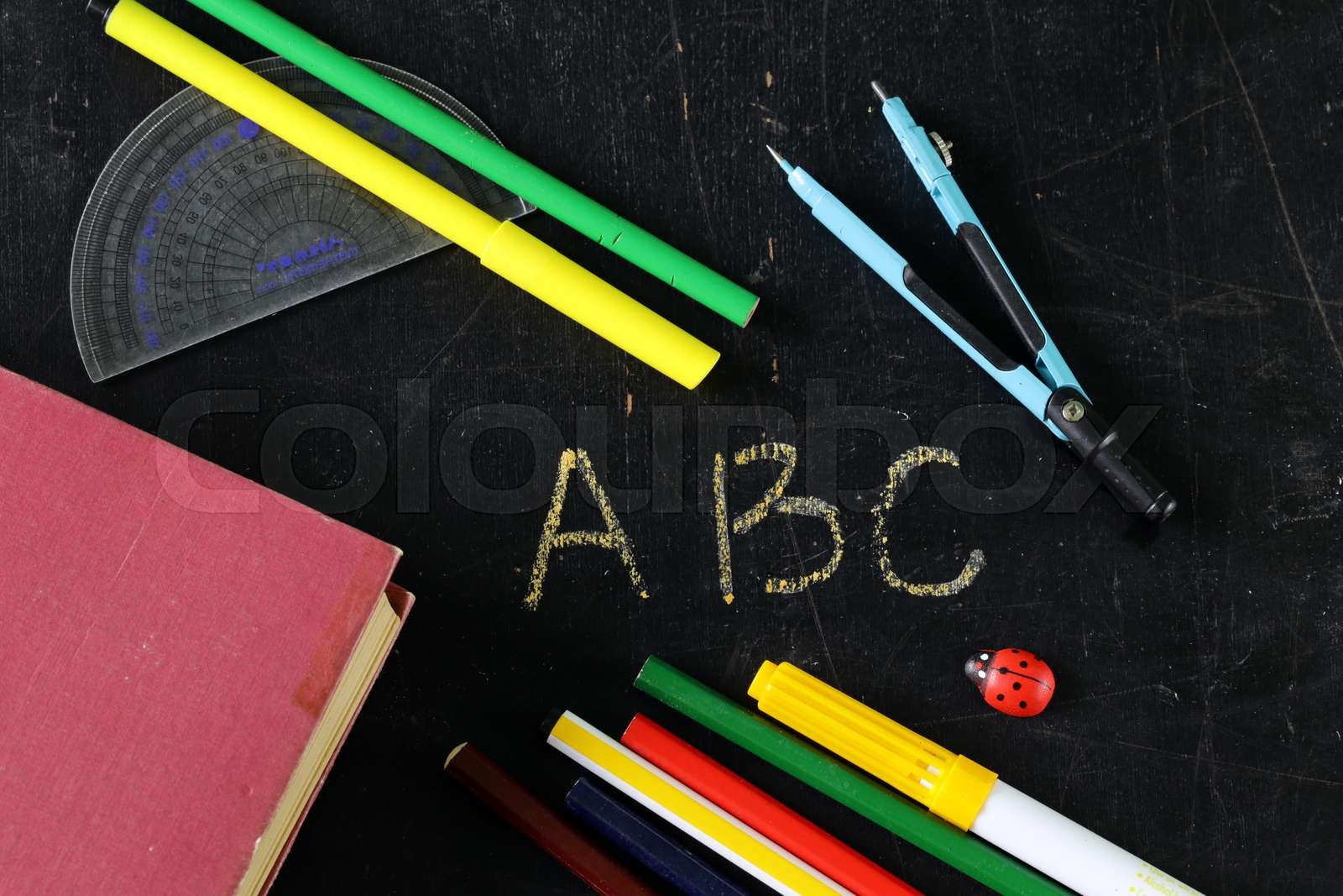 stationery and a books | Stock image | Colourbox