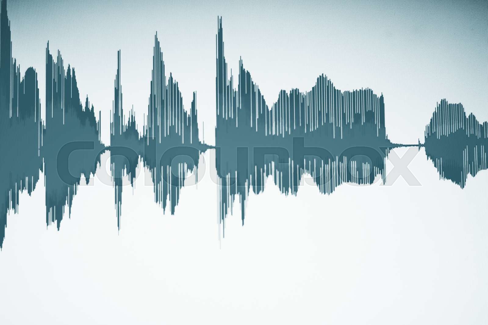 Audio studio voice recording sound wave | Stock image | Colourbox
