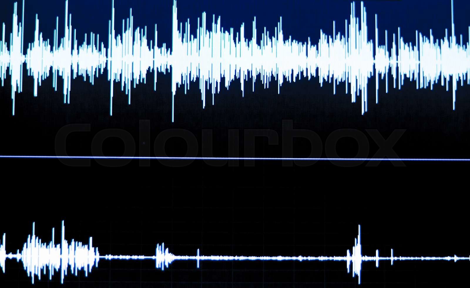 Audio studio voice recording sound wave | Stock image | Colourbox