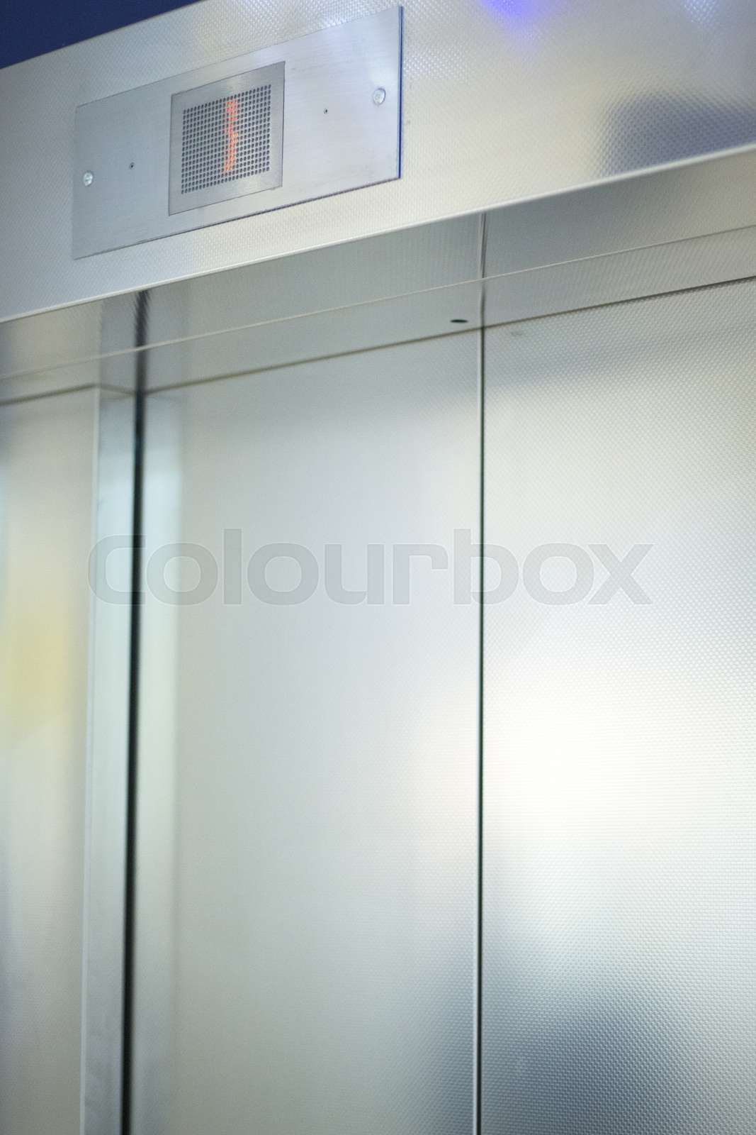 Metal lift elevator doors | Stock image | Colourbox