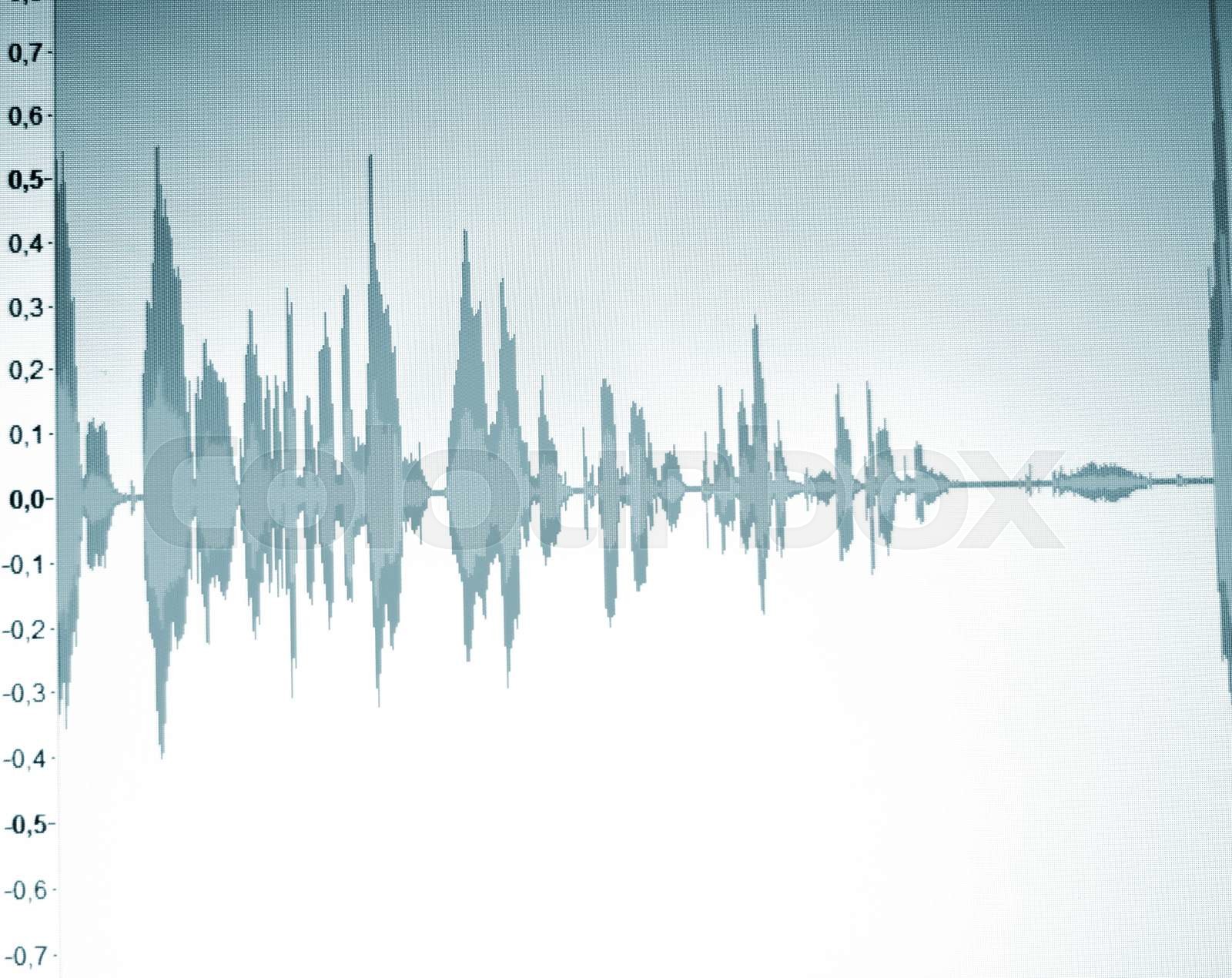 Audio studio voice recording sound wave | Stock image | Colourbox