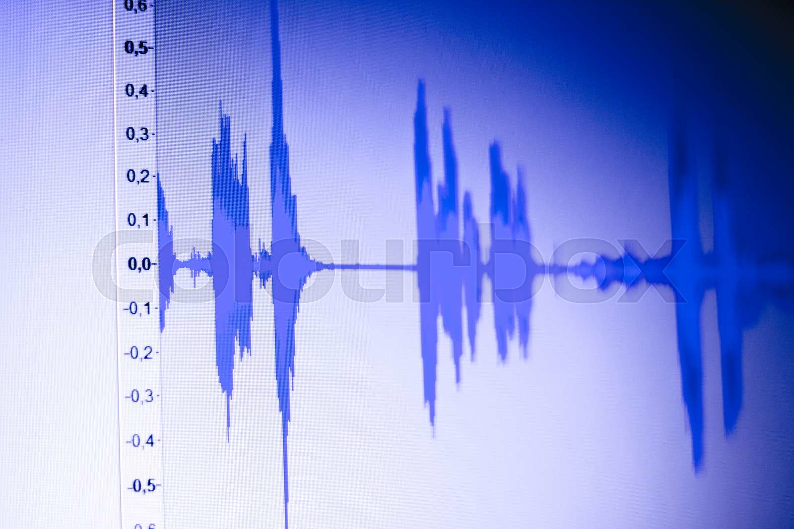 Audio studio voice recording sound wave | Stock image | Colourbox