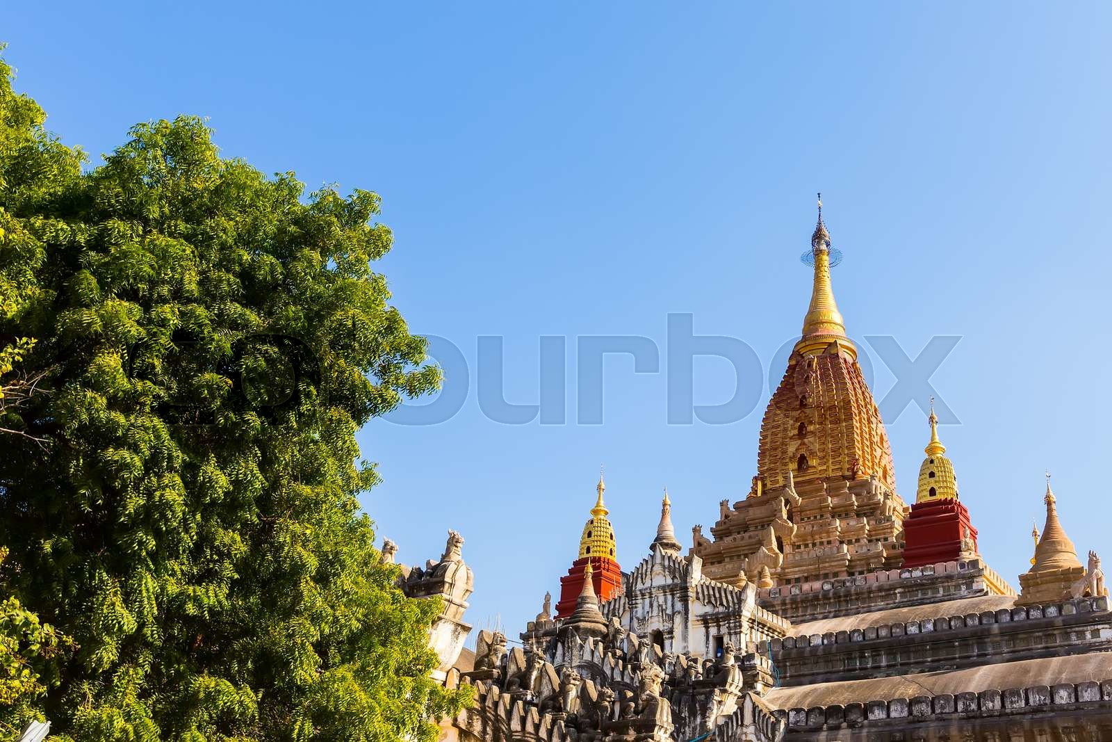 Ananda Phaya with blue sky in Bagan, Myanmar | Stock image | Colourbox