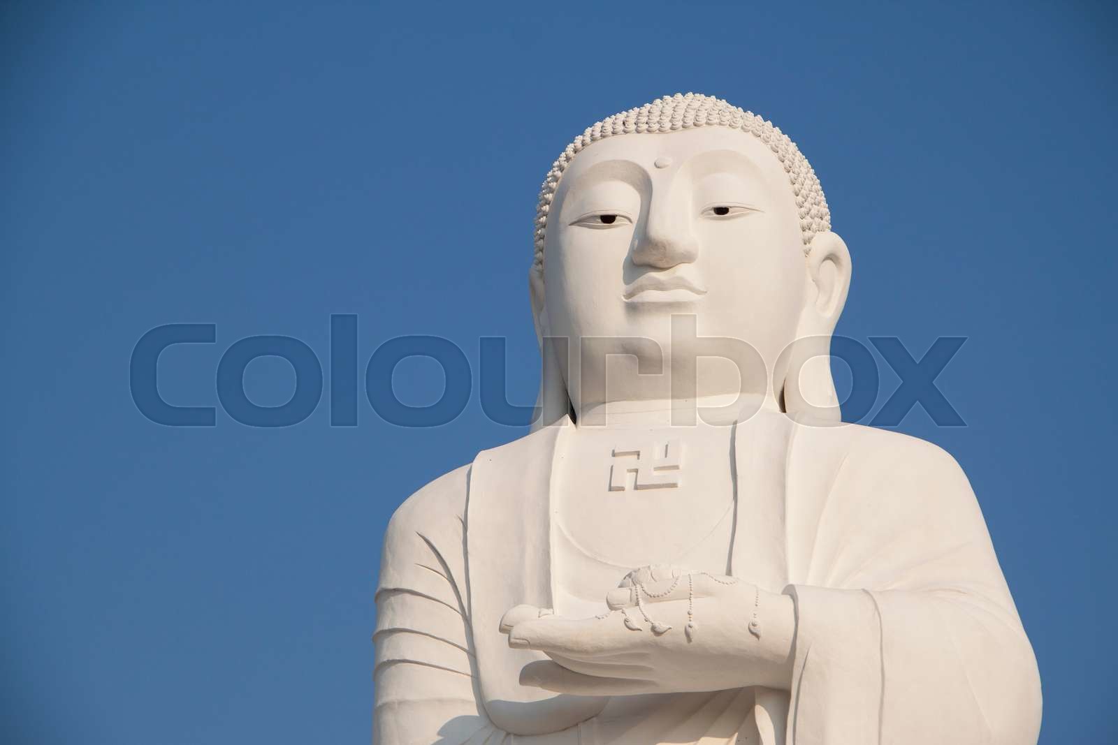 White Buddha statue | Stock image | Colourbox
