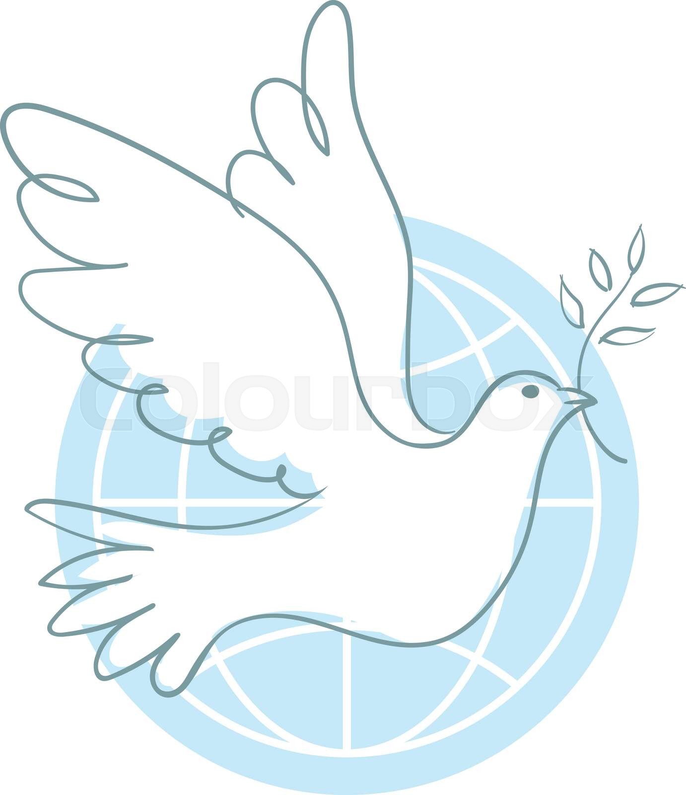 paz, paloma, azul | Vector de archivo | Colourbox