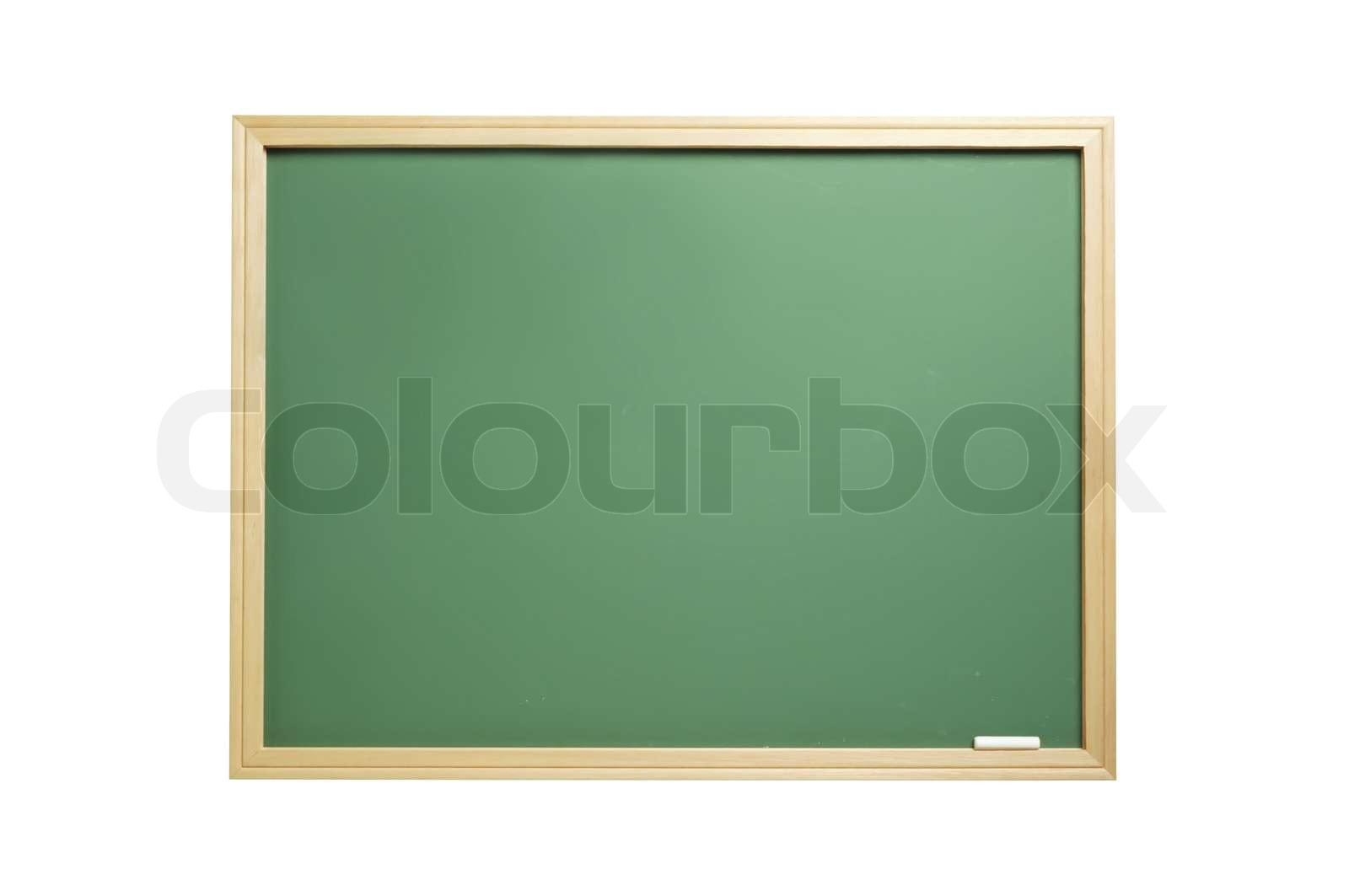tom tavle med træramme og kridt på hvid baggrund | Stock foto | Colourbox