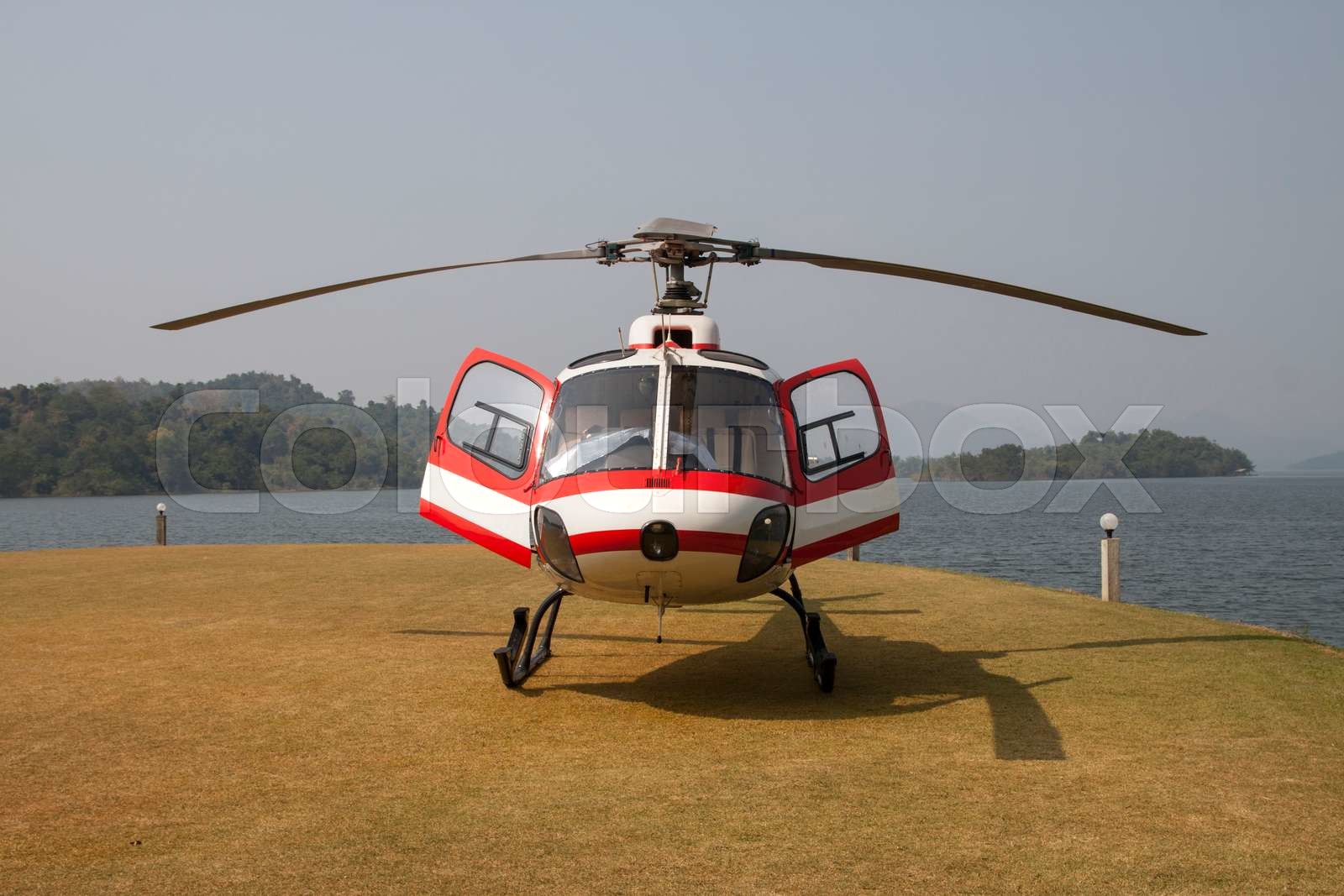 Red helicopter | Stock image | Colourbox