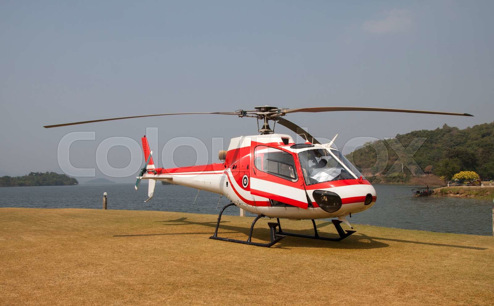 Red helicopter | Stock image | Colourbox