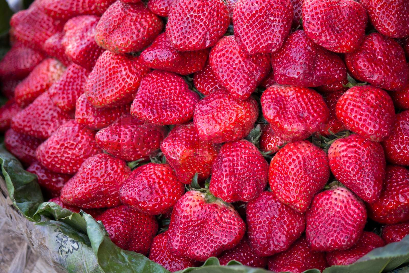 Pile of Strawberries | Stock image | Colourbox