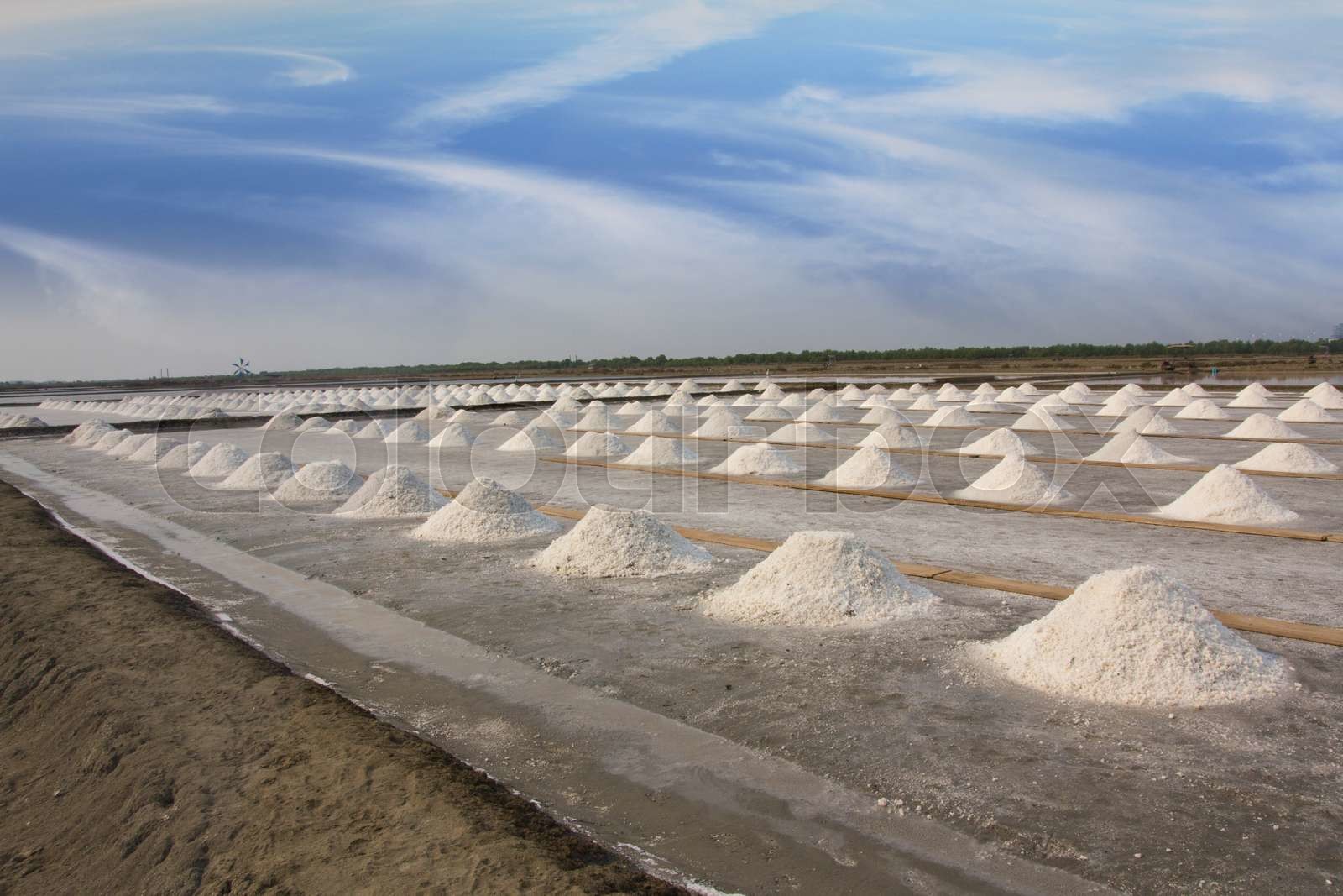 Salt piles | Stock image | Colourbox