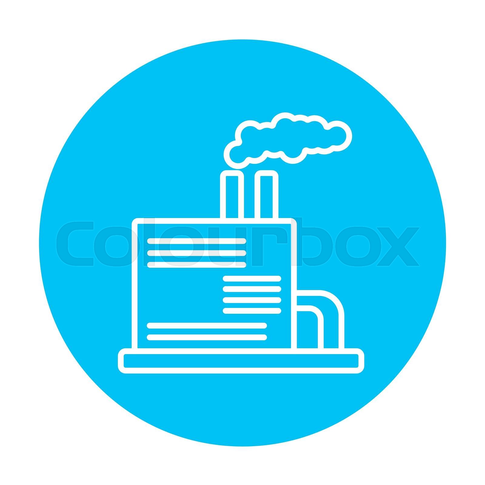 Refinery plant line icon. | Stock vector | Colourbox