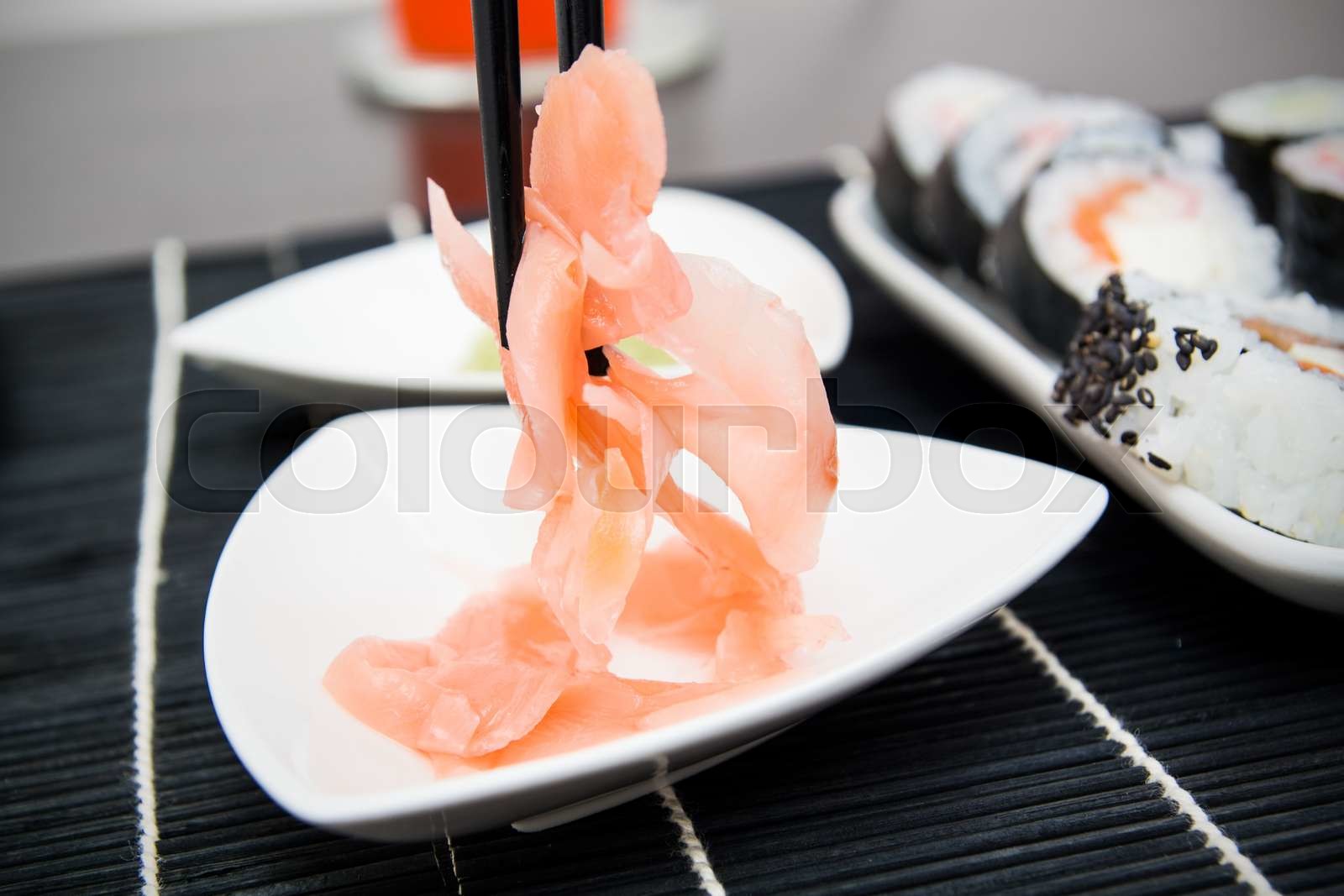 Ginger and sticks composition | Stock image | Colourbox