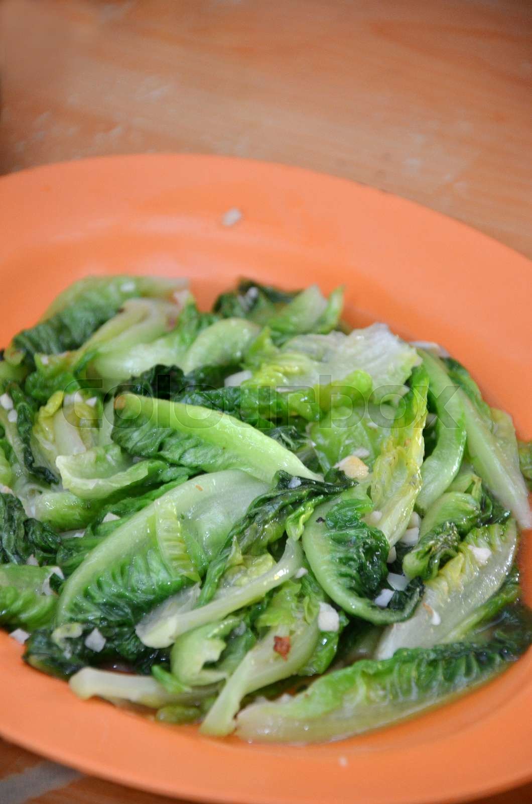 Chinese style fried lettuce | Stock image | Colourbox