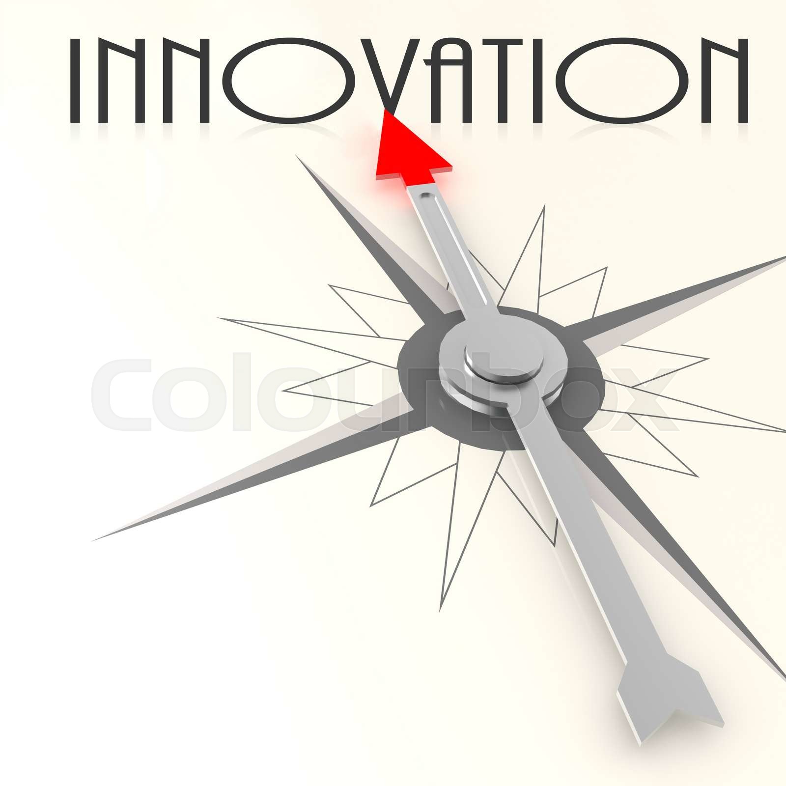 Compass with innovation word | Stock image | Colourbox