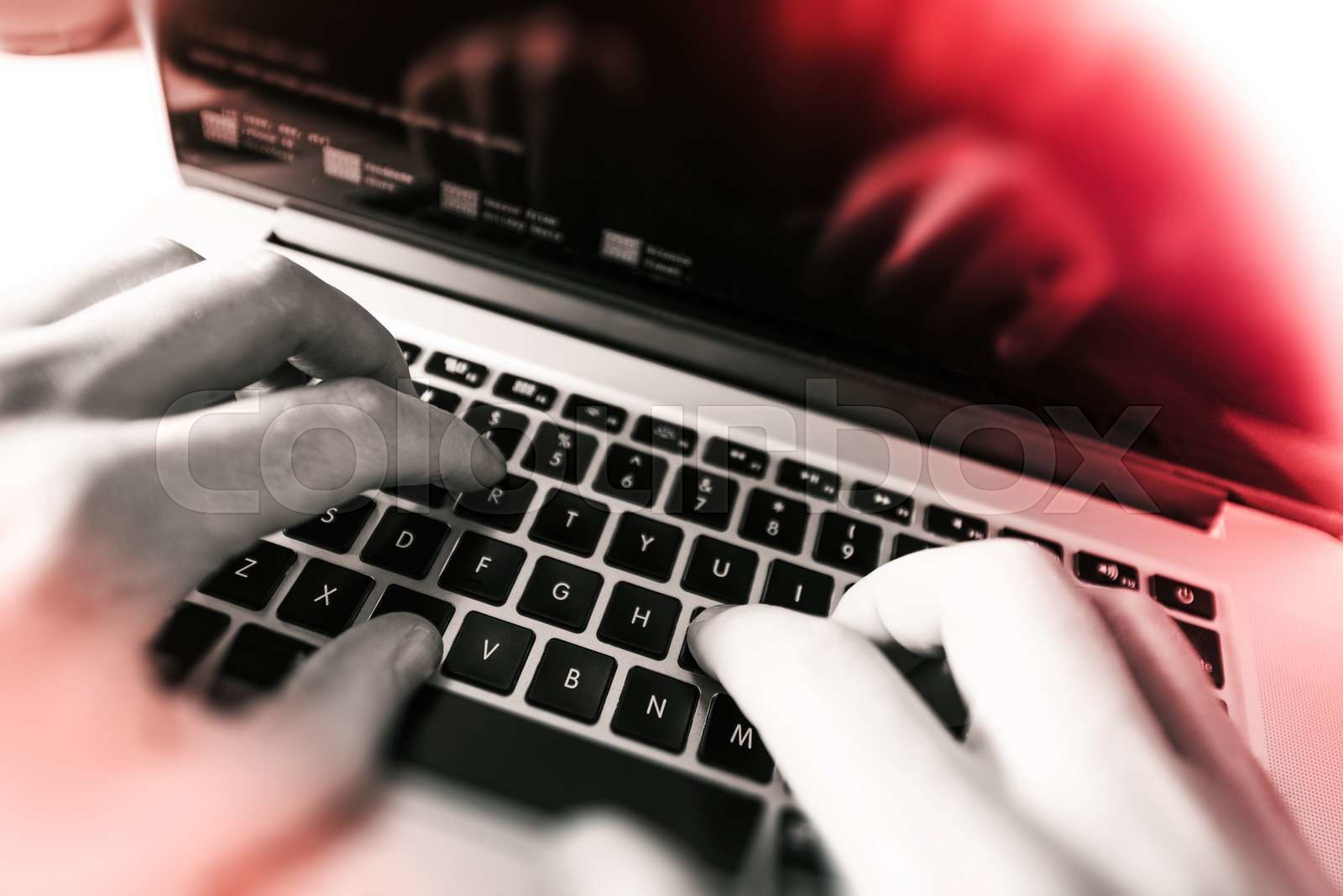 Working on a Laptop | Stock image | Colourbox