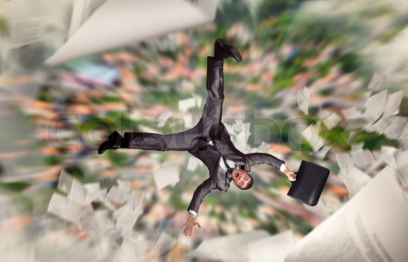 Businessman falling | Stock image | Colourbox