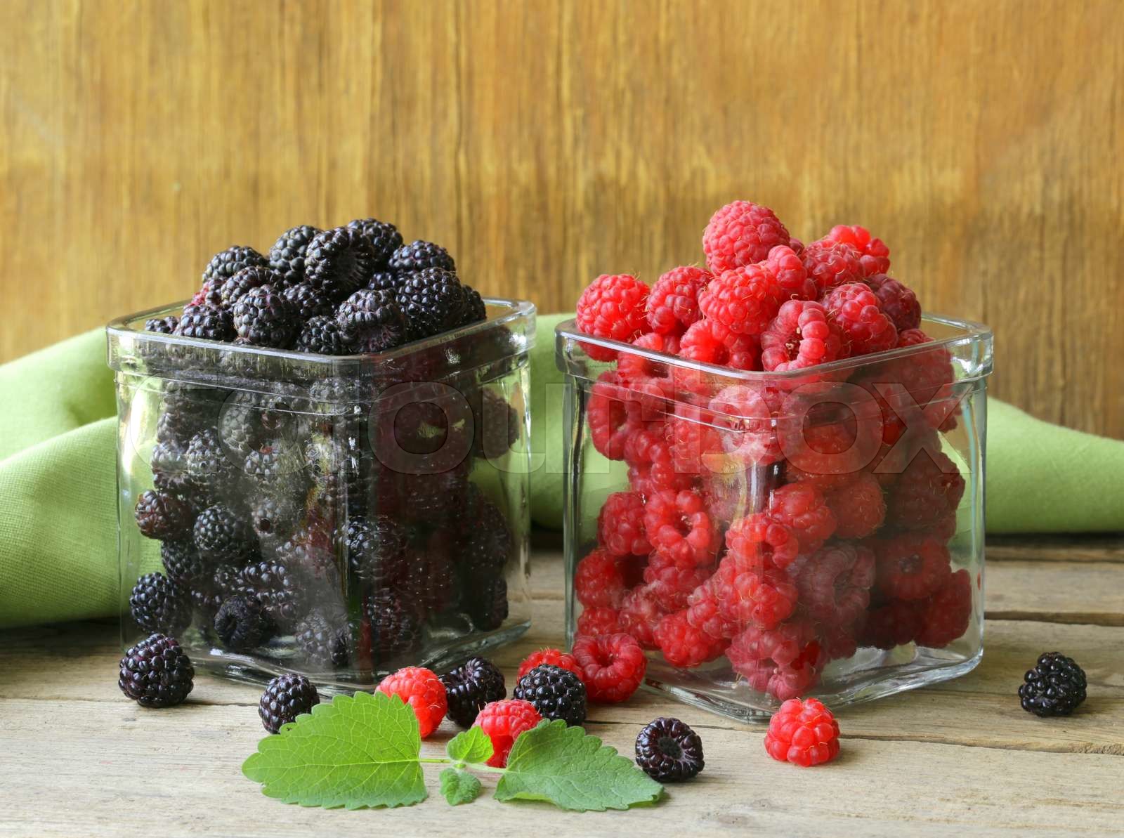 black and red berry raspberry | Stock image | Colourbox