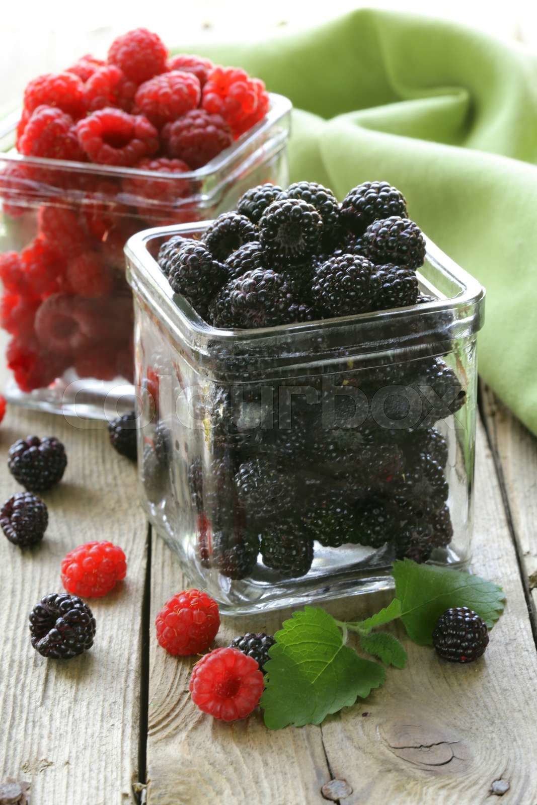 black and red berry raspberry | Stock image | Colourbox