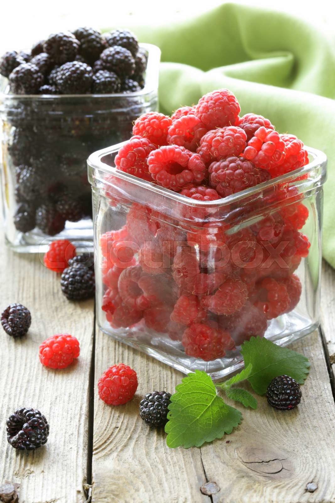 black and red berry raspberry | Stock image | Colourbox