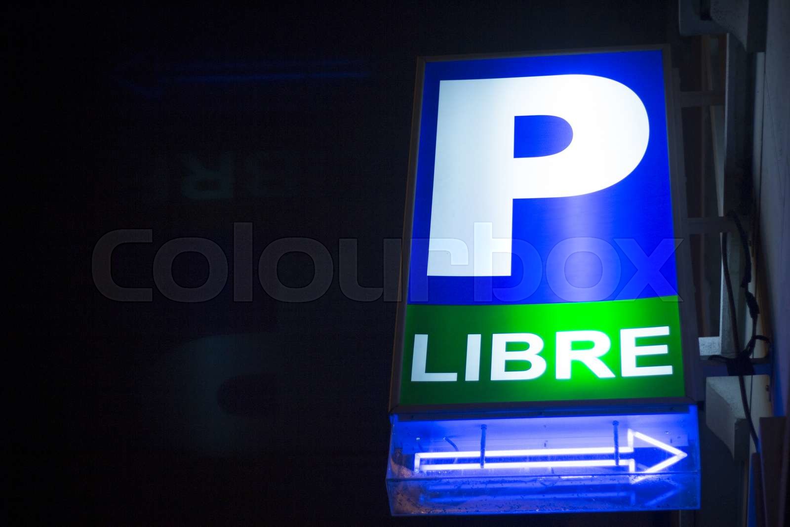 Car park light sign | Stock image | Colourbox