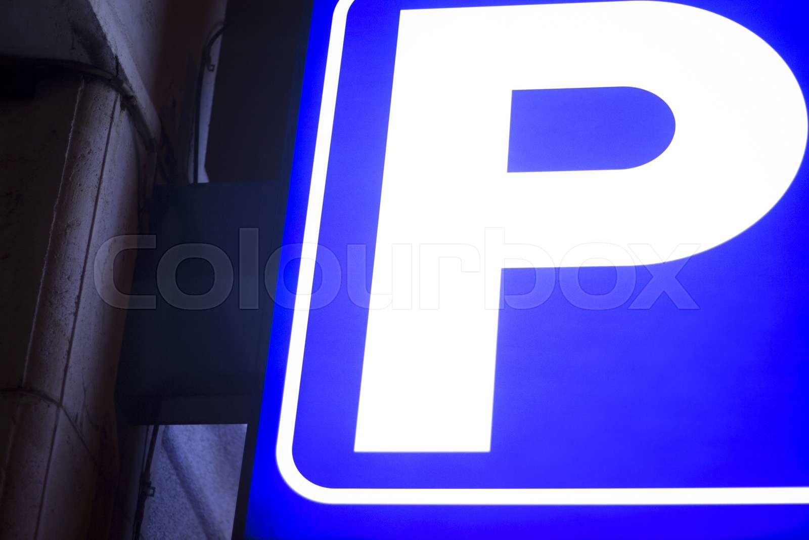 Car park light sign | Stock image | Colourbox