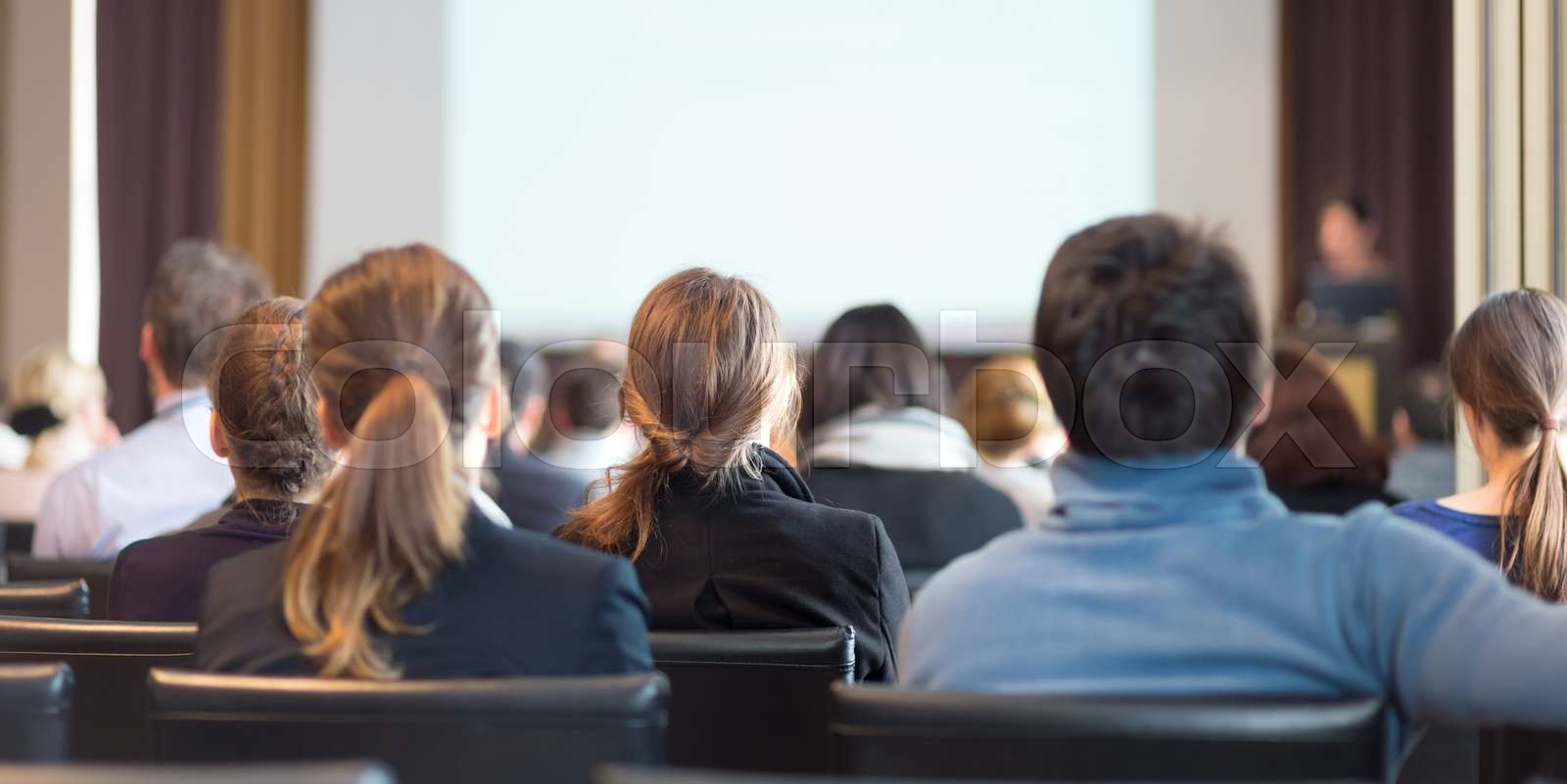Audience in the lecture hall. | Stock image | Colourbox