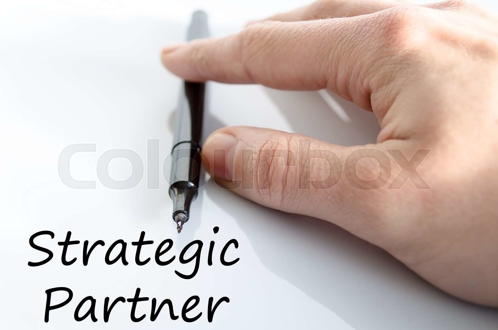 Strategic partner text concept | Stock image | Colourbox