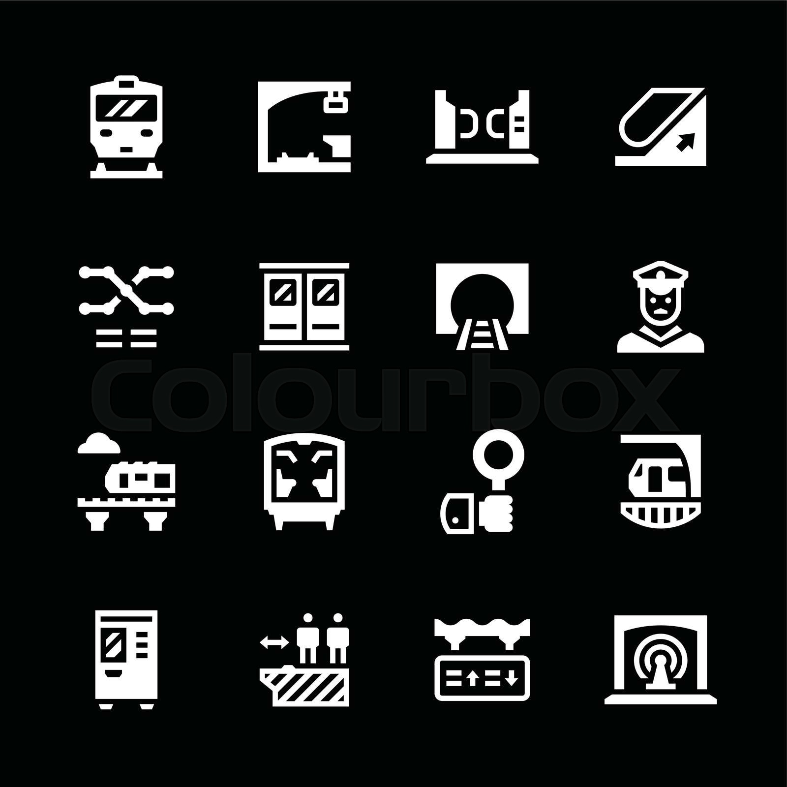 Set icons of subway | Stock vector | Colourbox