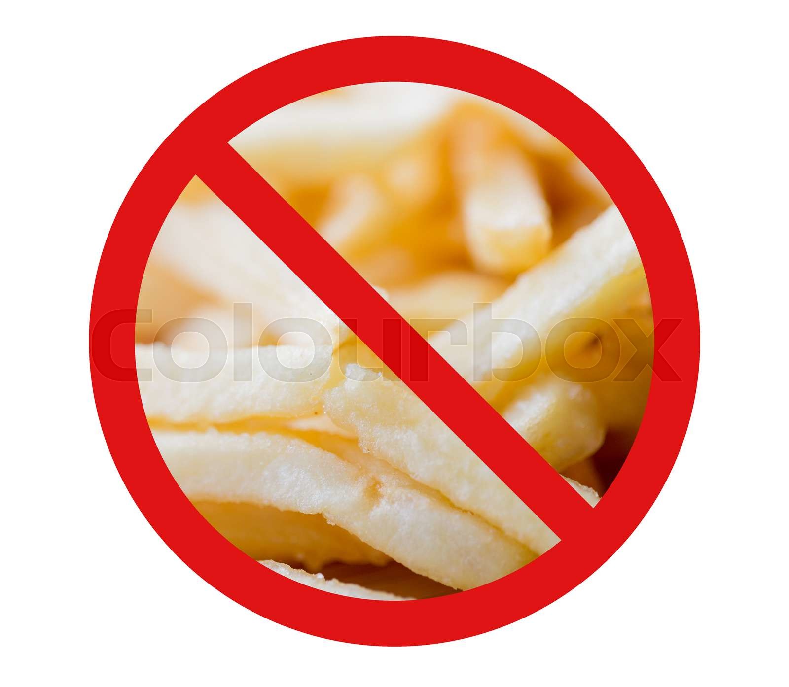 close up of french fries behind no symbol | Stock image | Colourbox