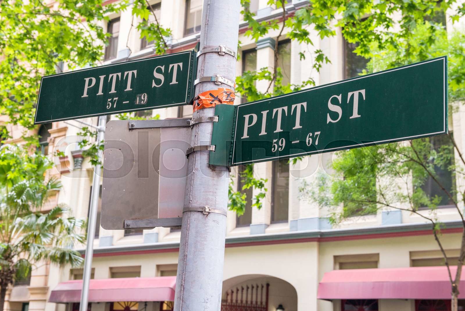 Street signs in Sydney road intersections | Stock image | Colourbox