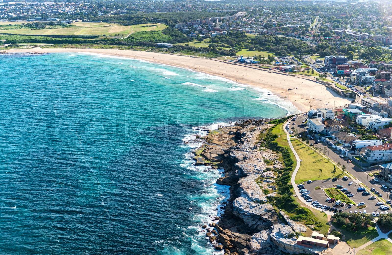 Aerial view of Sydney Coastline and Beach | Stock image | Colourbox
