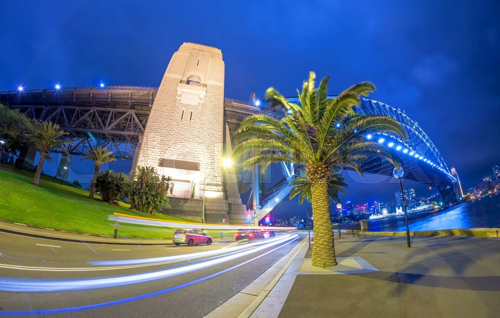 Night view of Sydney Harbour, Australia | Stock image | Colourbox