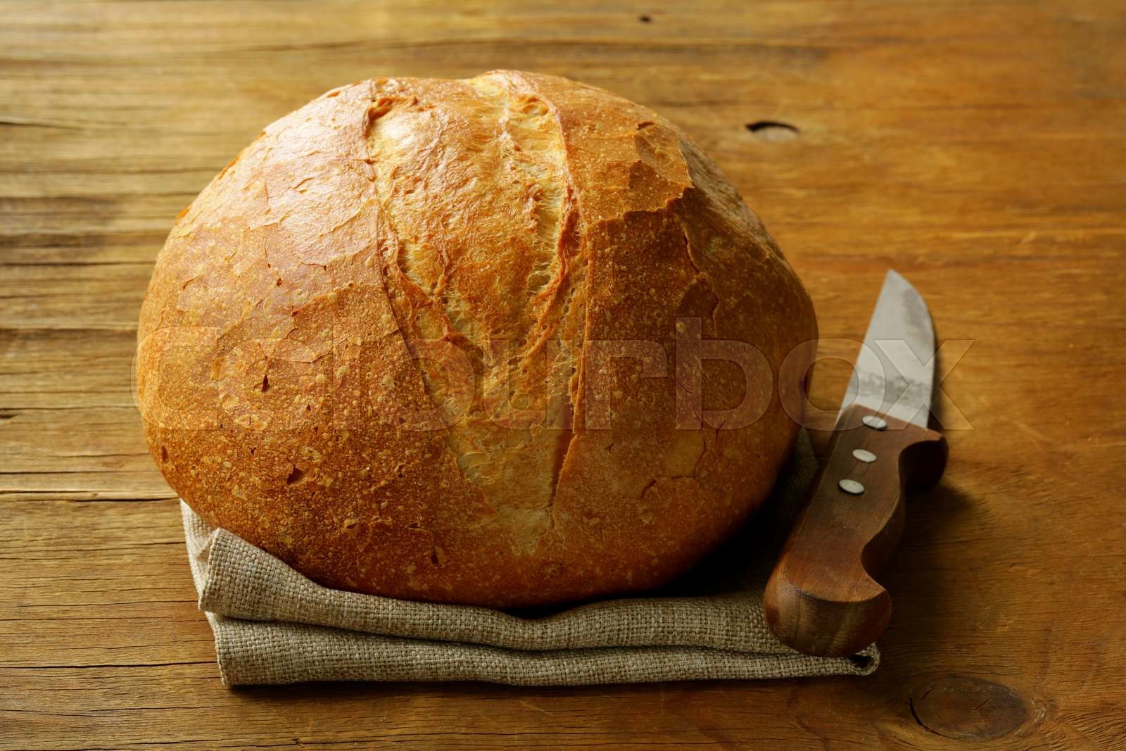 large loaf of homemade bread | Stock image | Colourbox