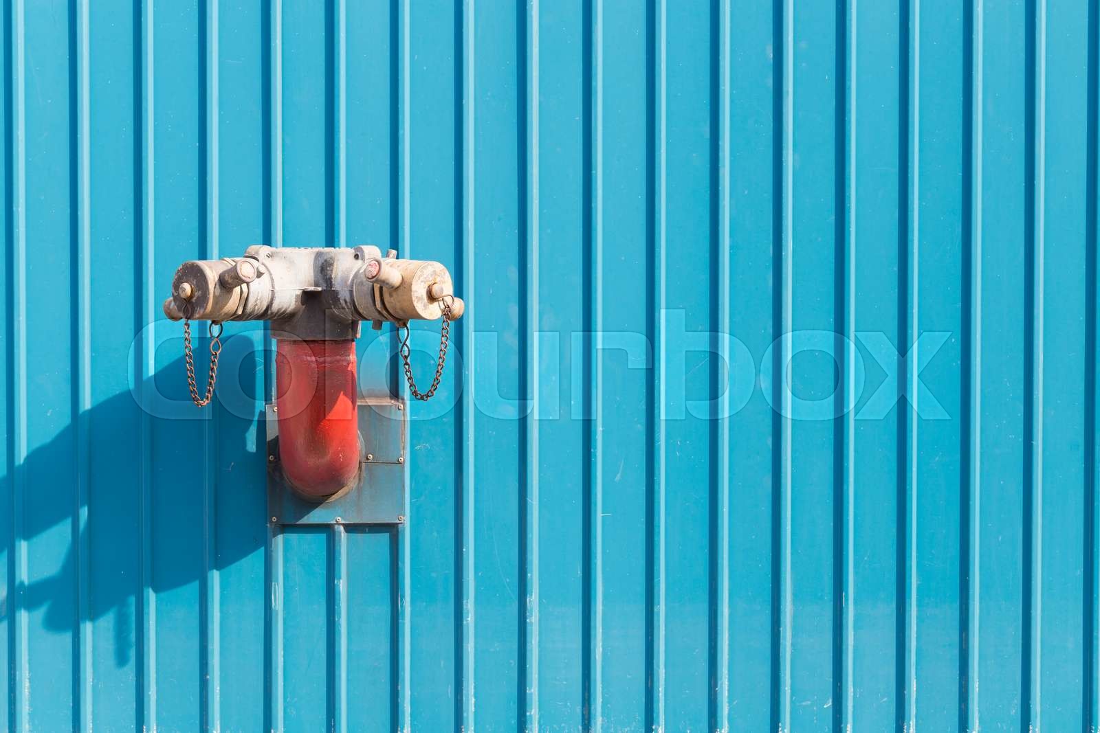 Red sprinkler pipe | Stock image | Colourbox