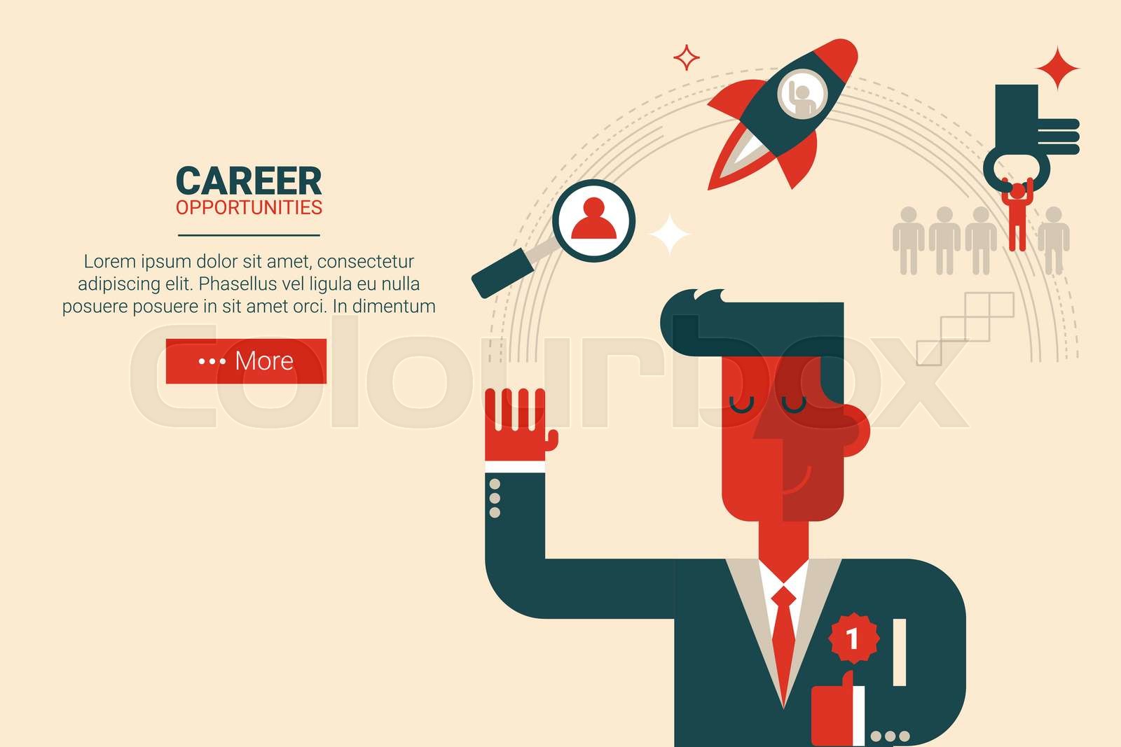 Career growth concept | Stock vector | Colourbox