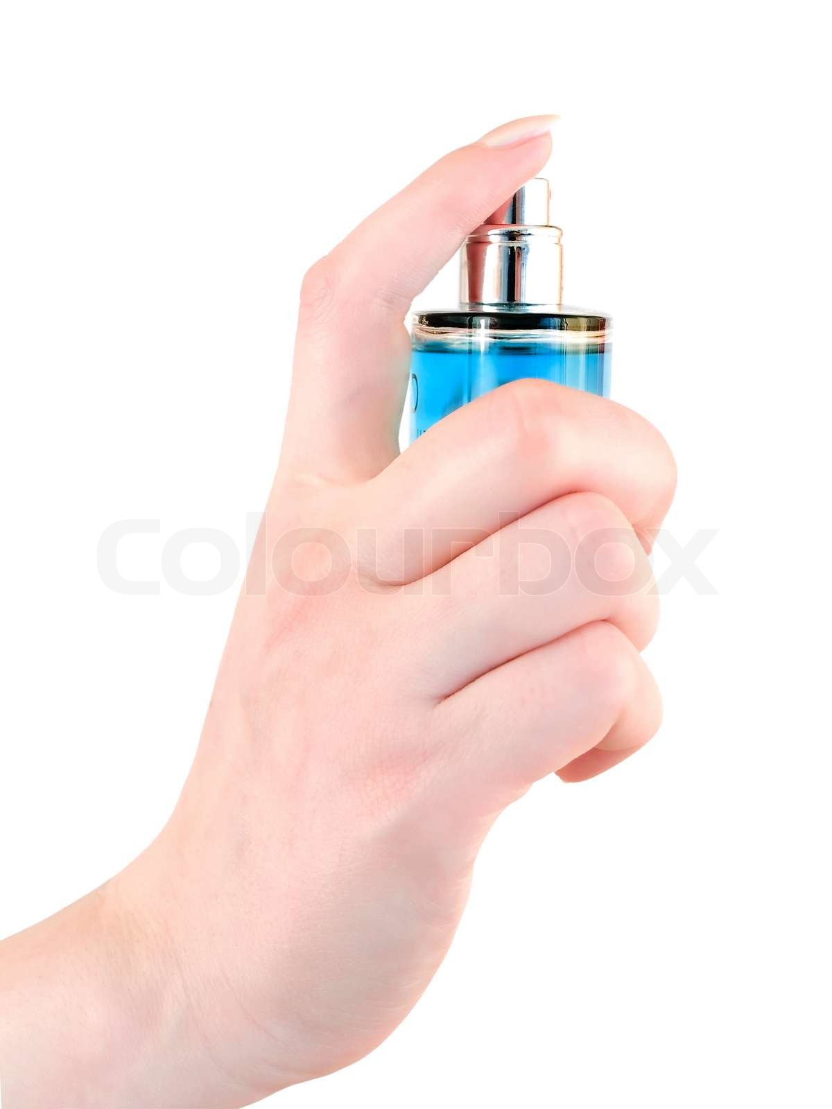 woman sprinkle perfume | Stock image | Colourbox