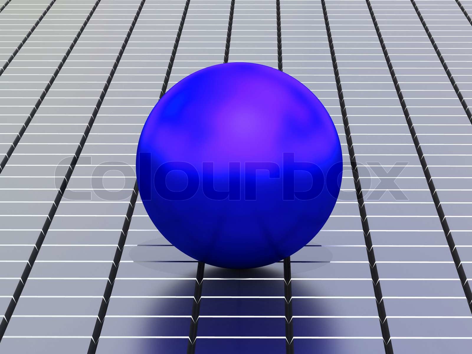 Sphere on a plane. 3d | Stock image | Colourbox
