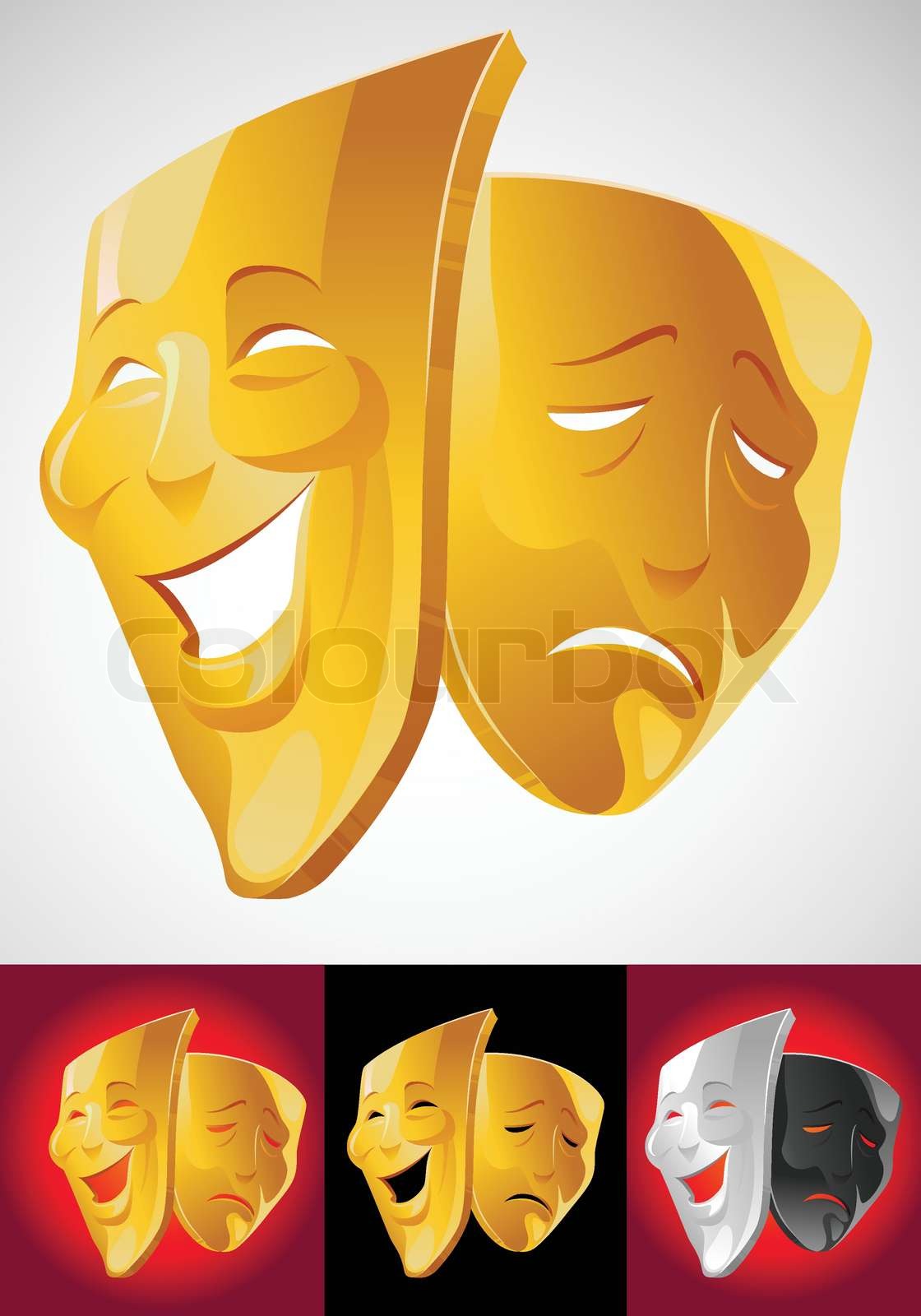 "Theater masks" | Stock vector | Colourbox
