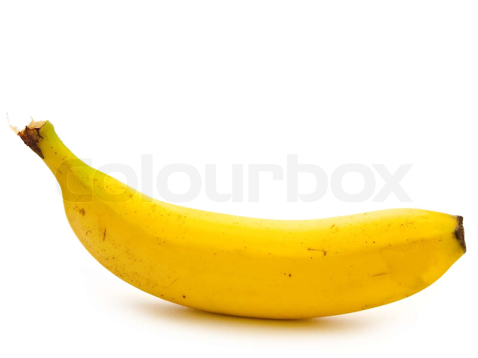 billede af den gule banan mod den hvide baggrund | Stock foto | Colourbox